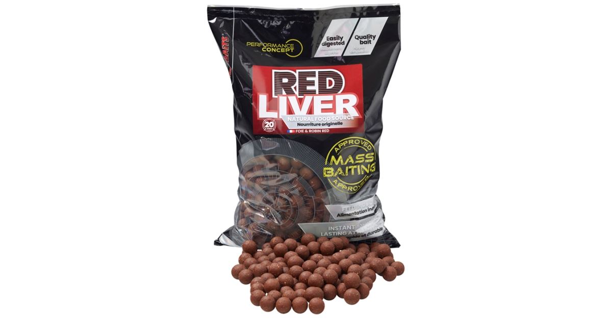 Starbaits Boilie Red Liver Mass Baiting 3 kg - 24 mm
