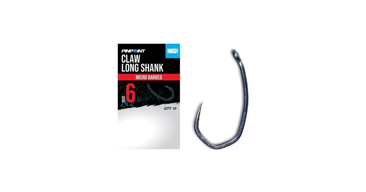 Nash Háčiky Claw Long Shank Micro Barbed 10 ks - Veľkosť 6
