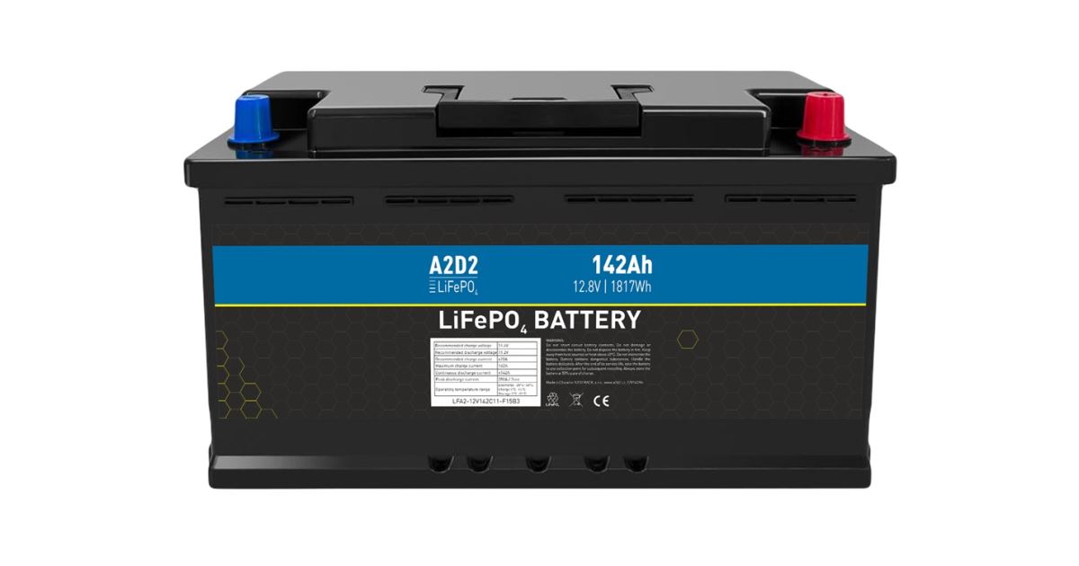 A2D2 Batéria LiFePo4 12,8 V 142Ah F15 Car Battery Case Sunwoda Cells