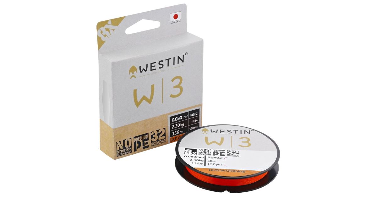 Westin Splétaná Šnúra W3 8-Braid Dutch Orange 135 m - 0,205 mm 10,1 kg